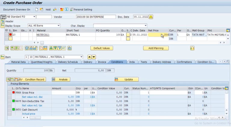How to create a Purchase Order (PO)? – SAP S/4 HANA – Manage Adora
