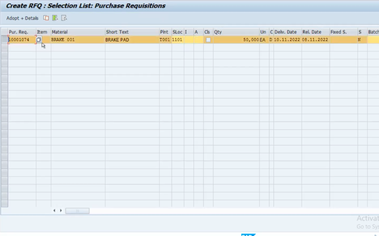 How to create Request for Quotation (RFQ)?- SAP S/4 HANA – Manage Adora